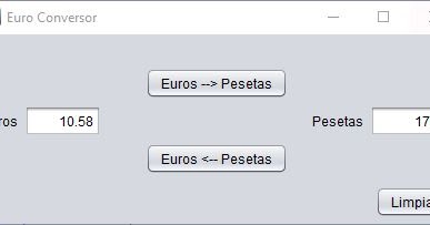 Ejercicios Resueltos de Programación en Java: EuroConversor
