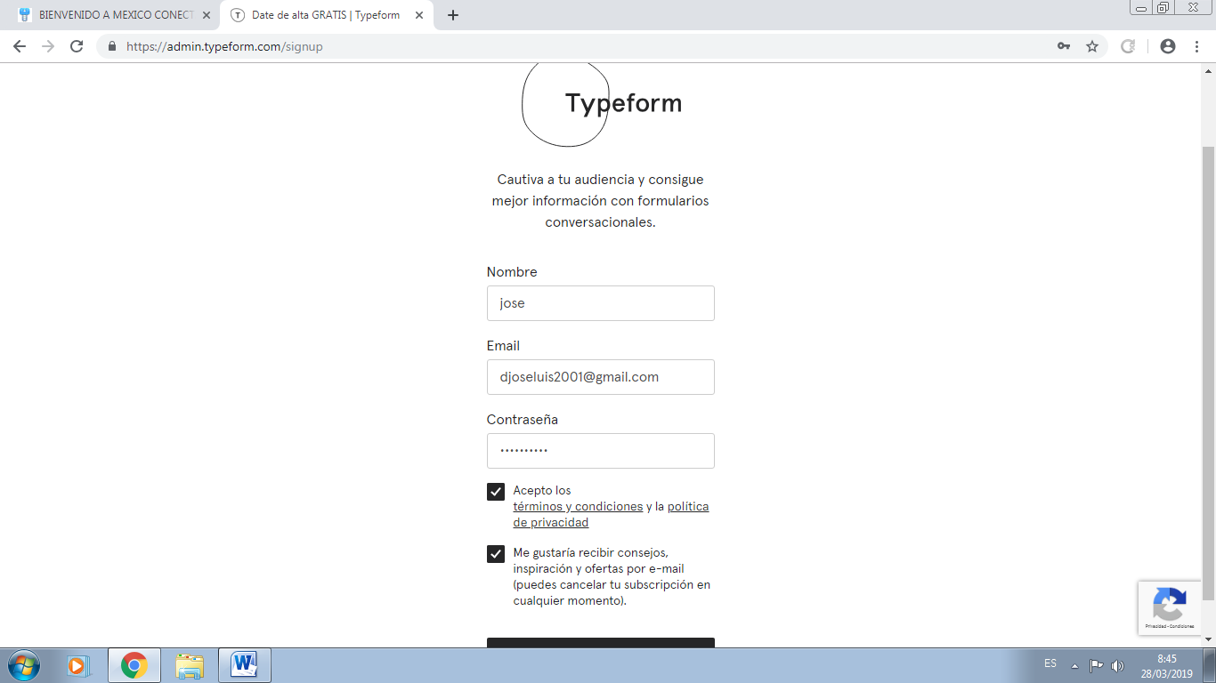 Herramientas que utiliza e-learning para desarrollar su trabajo: TYPEFORM