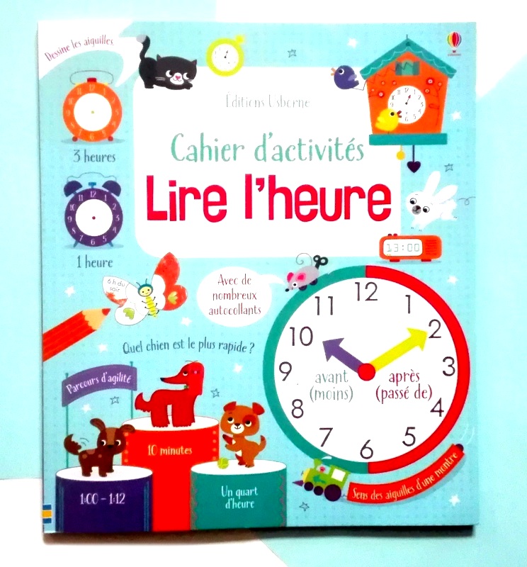 Mademoiselle-Coralie: Cahier d'activités: Lire l'heure - Éditions Usborne