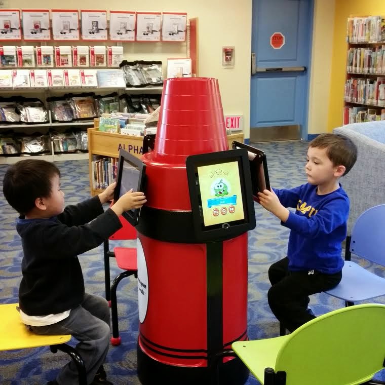 Simsbury Library Children's Room: Check out our new IPAD crayon kiosk!