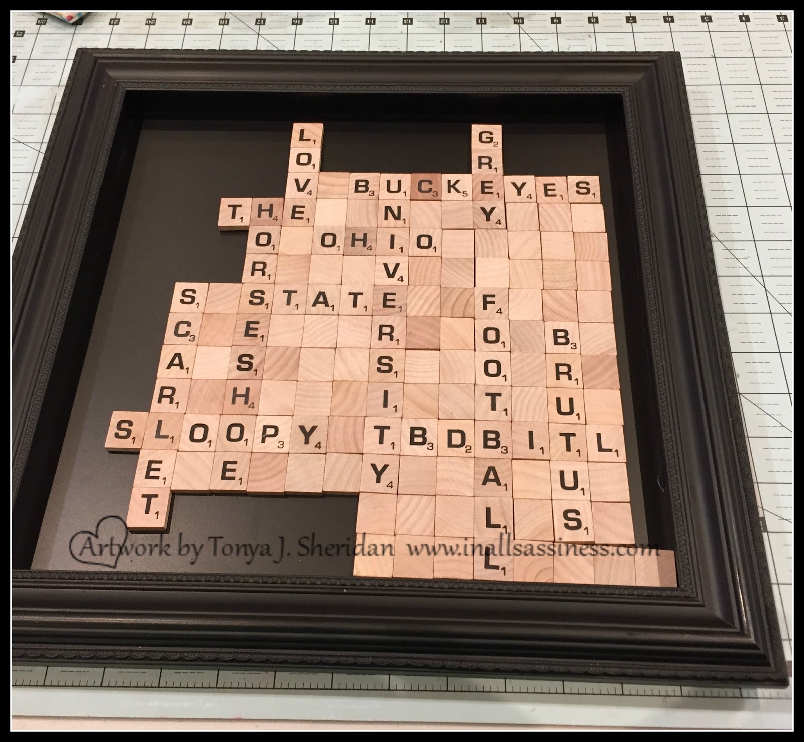 In All Sassiness: Scrabble Art