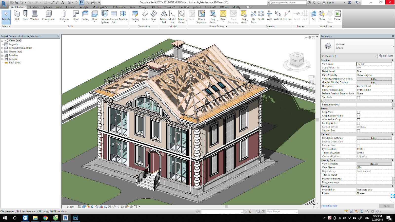 THƯ VIỆN KIẾN TẠO: 015. File REVIT Biệt thự 1 - Free download