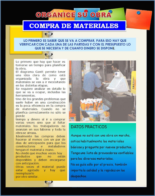 PROYECTOS DE INFRAESTRUCTURA: PROCURA DE MATERIALES