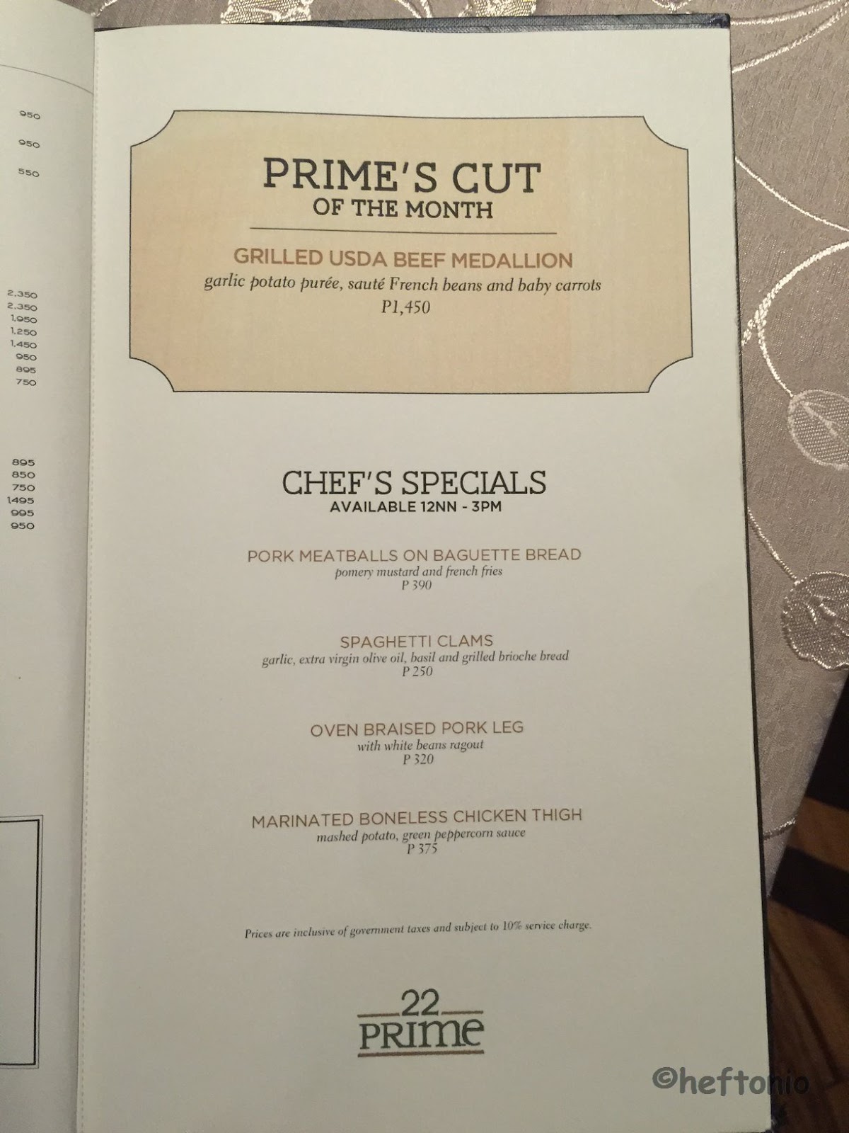 22 Prime @ Discovery Suites Ortigas - One of the Finest Dining Places ...