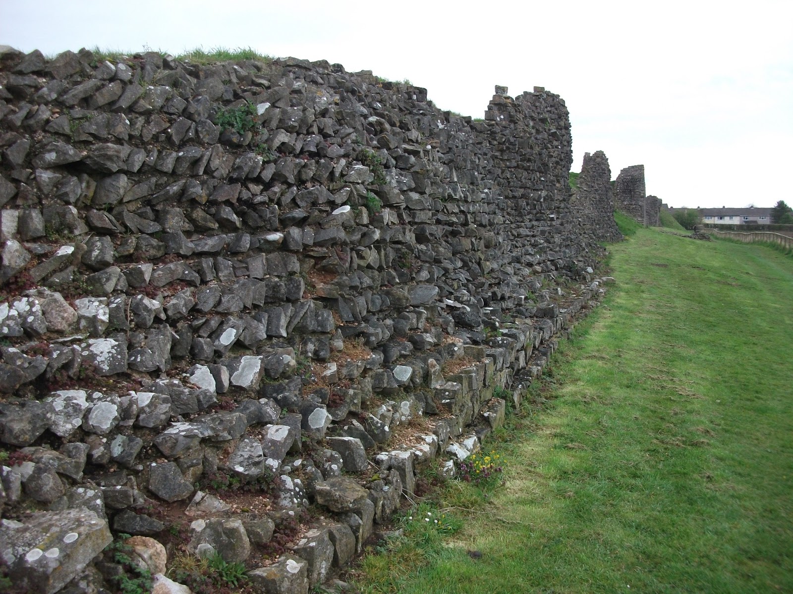 Defensive walls of the Roman town of Venta Silurum (Market town of the ...