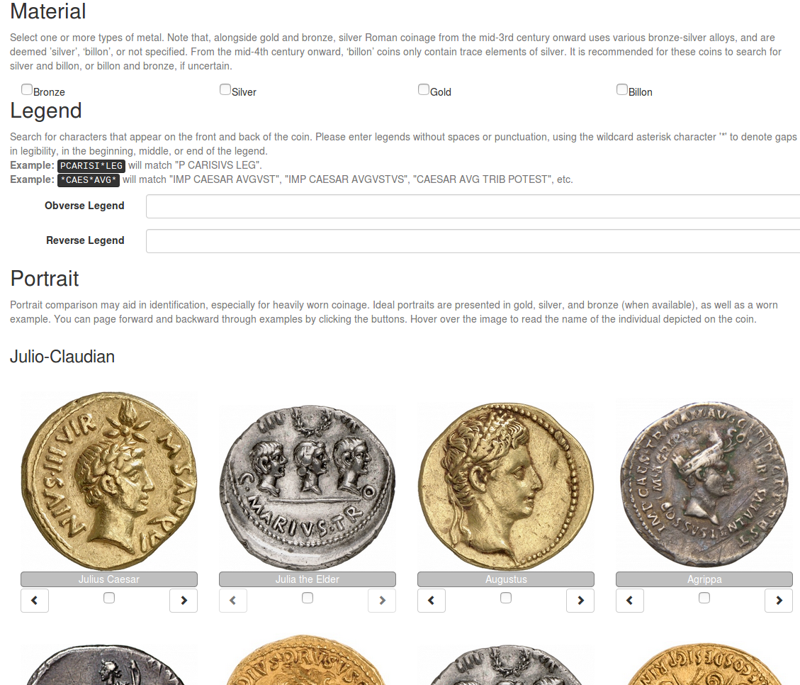 Identifying Old Roman Coins