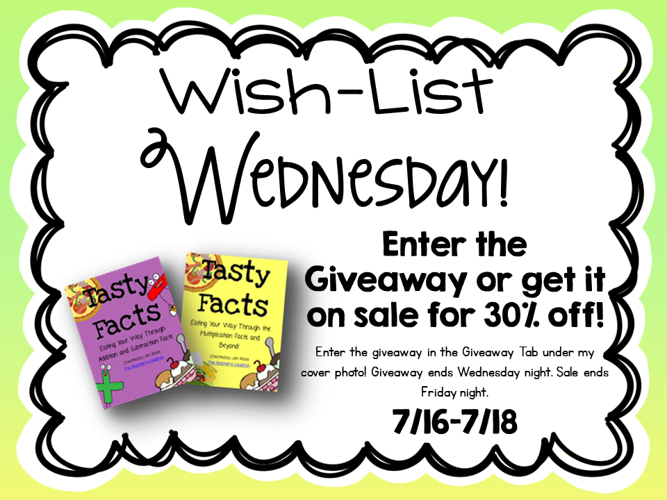 Wishlist Wednesday - Tasty Fact Math Quizzes - Teacher by the Beach