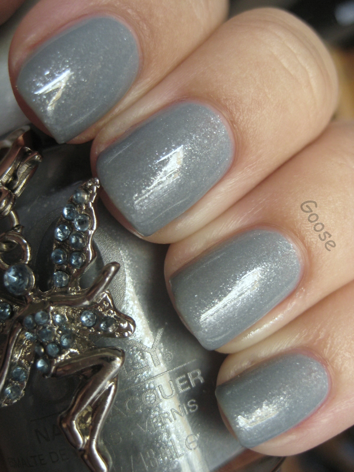 Goose's Glitter: First Snow! (Orly Pixie Dust and Nubar White Polka Dot)