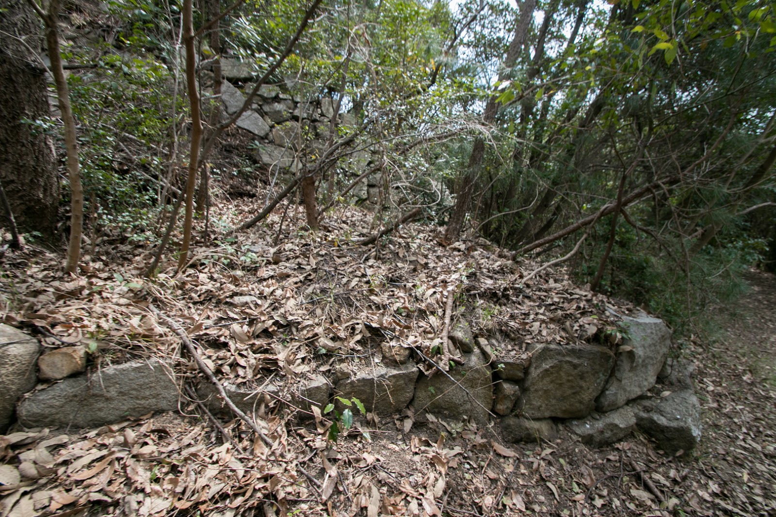 Shimotsui Castle -Castle looking down straight and bridge- | Japan ...