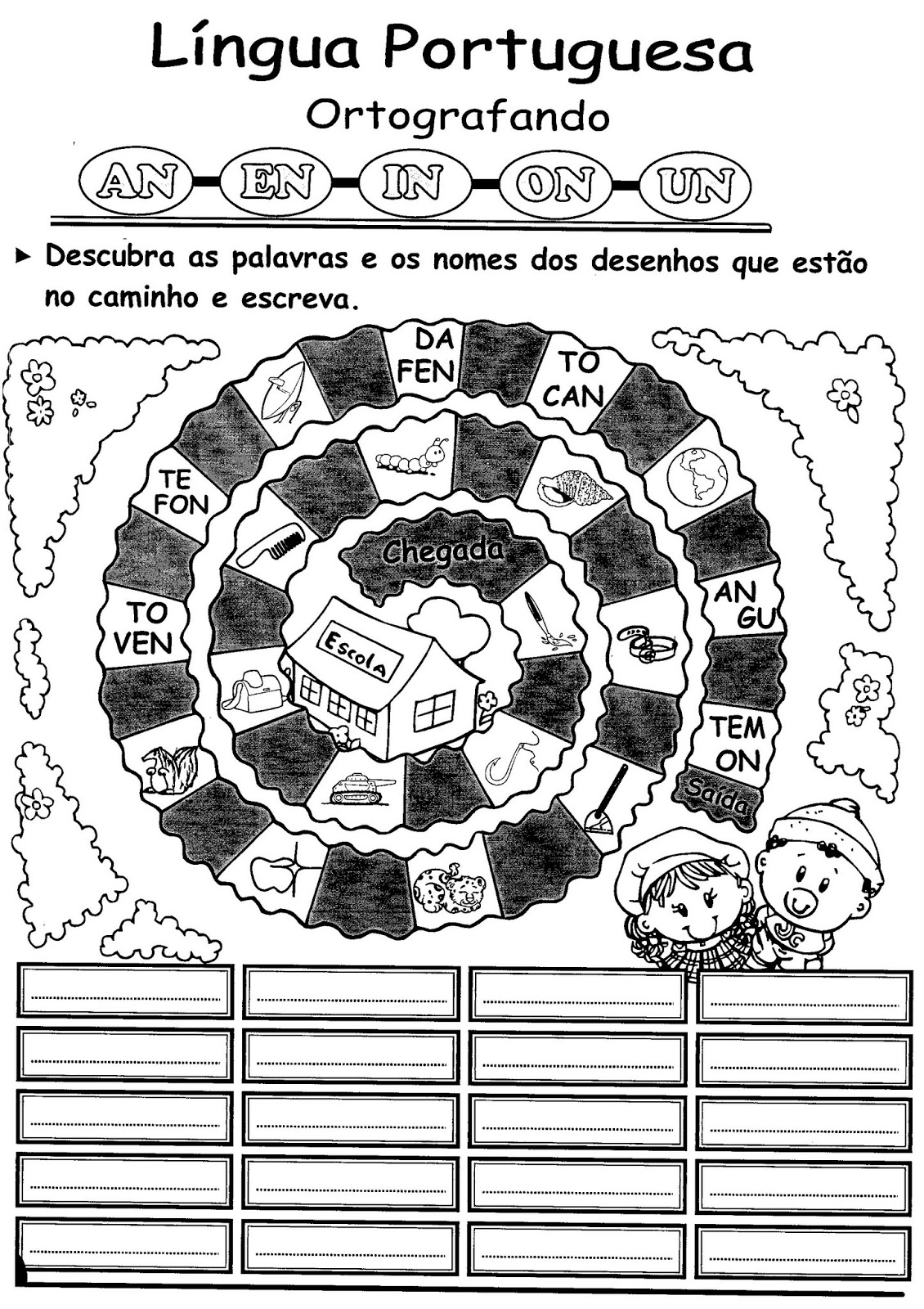 Atividades Com An En In On Un Para Alfabetização - RETOEDU