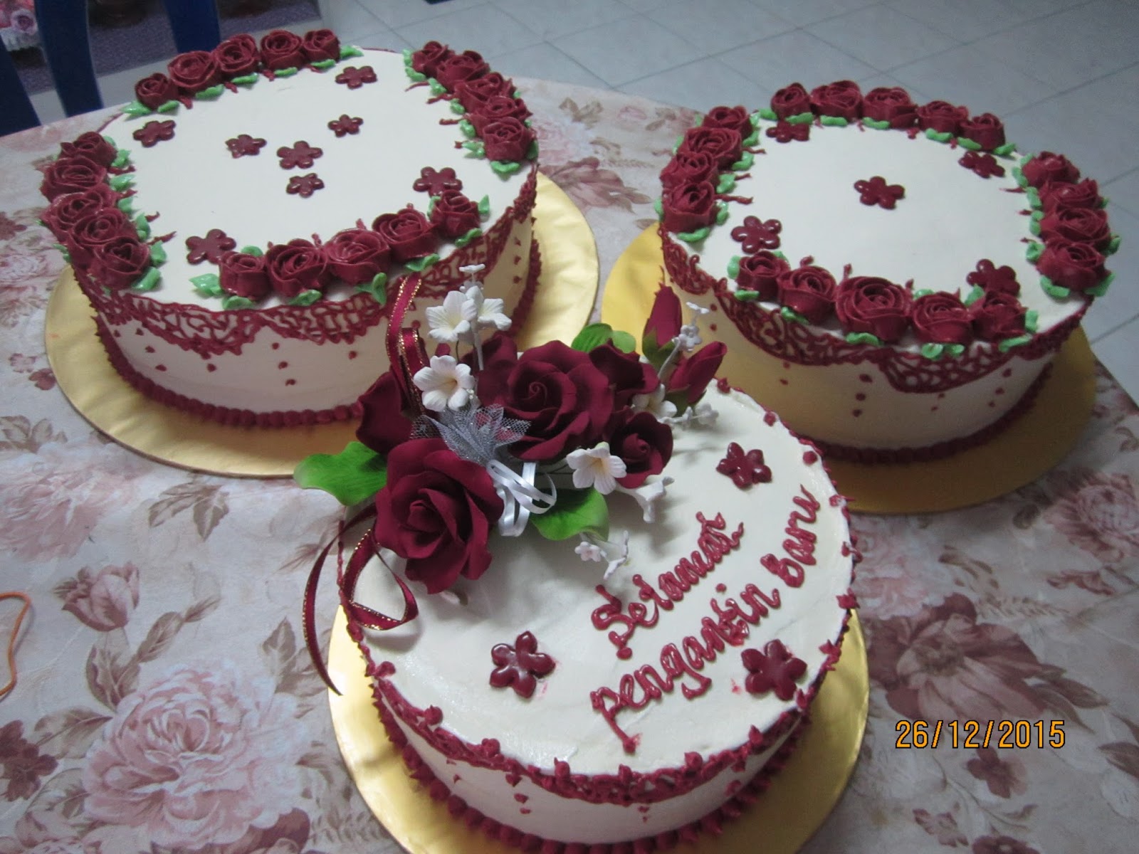 Anika MyRasa: KEK KAHWIN 3 TIER -TEMA MERRON