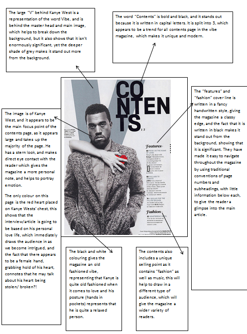 Music magazines Media Coursework: Music Magazine Contents Page Analysis