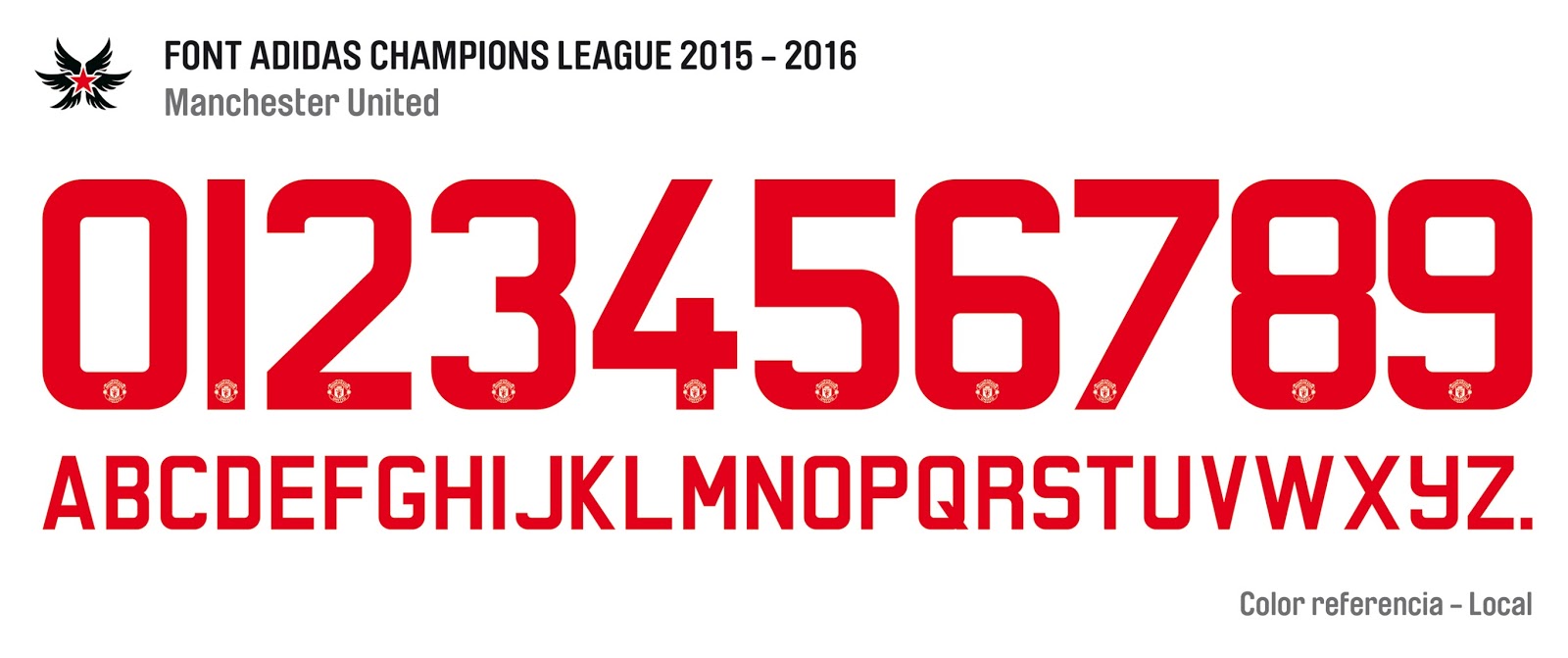 TIPOGRAFIAS Y FONTS: Font Manchester United FC / Adidas 2015 - 2016