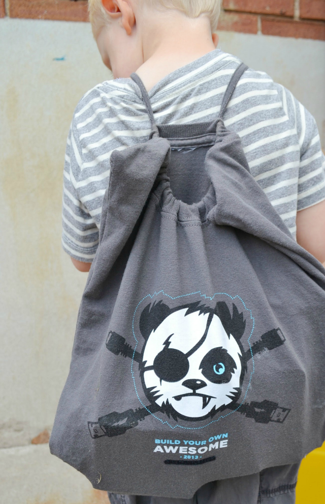 DIY Upcycled T-Shirt Backpack • Heather Handmade