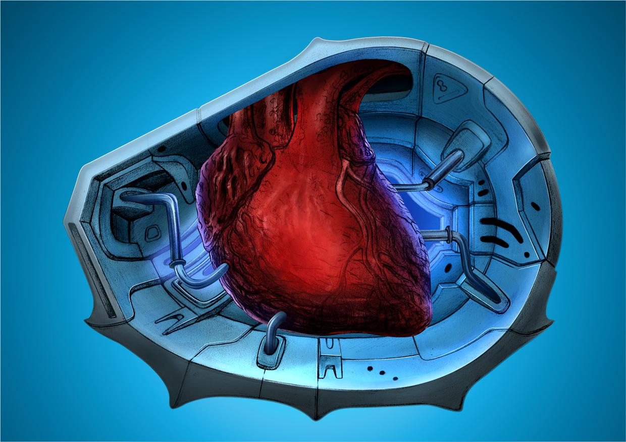 Concept art project: cyborg design