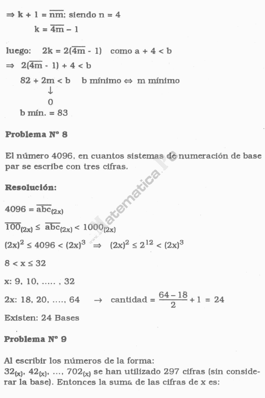 TEORÍA DE NUMERACIÓN PROBLEMAS RESUELTOS PDF