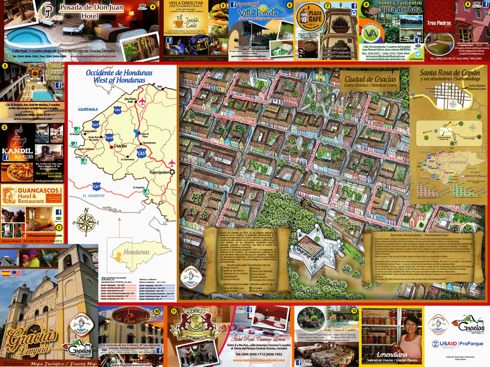 Marvin Corrales: Mapa Turístico de Gracias, Lempira