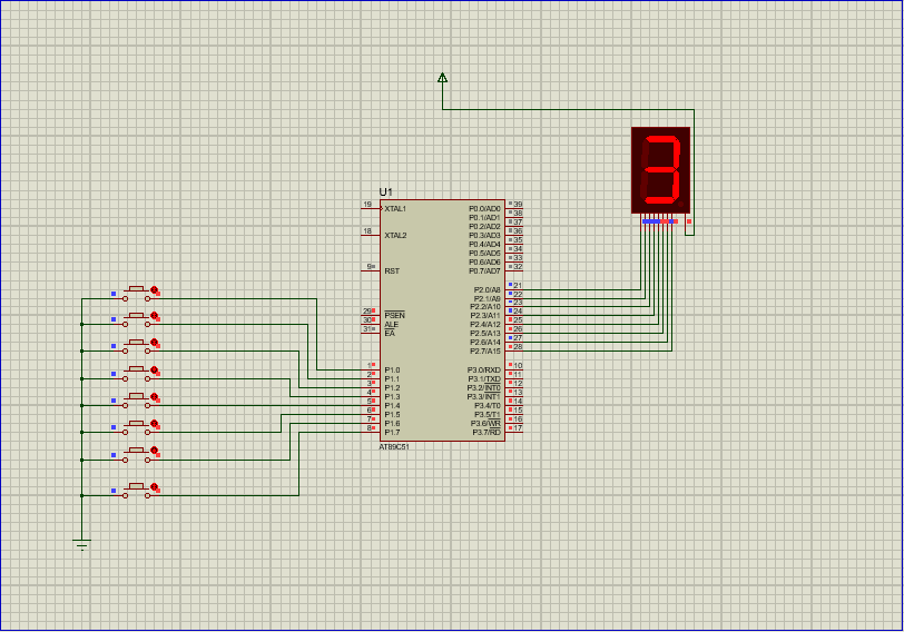 8051 microcontroller programming: Interfacing with push button and displaying the button pressed ...