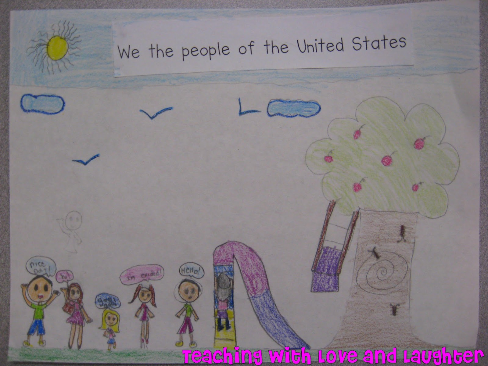 Teaching With Love and Laughter: American Flag Cut and Paste Activity ...