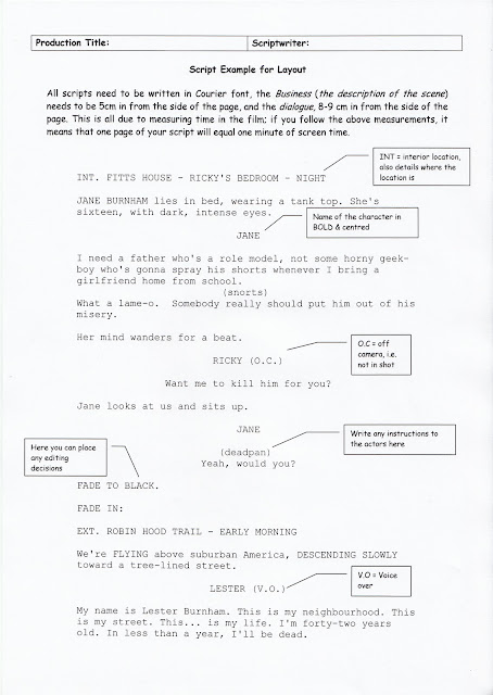 Foundation Portfolio: Script Layout examples