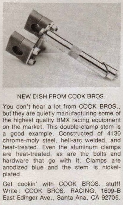 Cook Bros Double Clamp Stem