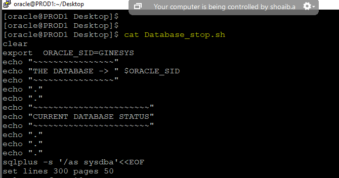 The Oradbsafe : SHELL COMMAND TO START STOP ORACLE DATABASE AND LISTENER