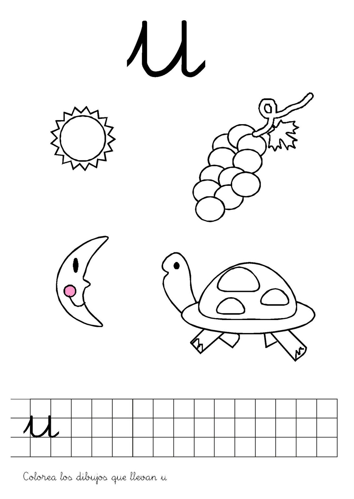 Fichas Infantiles: Fichas letra U