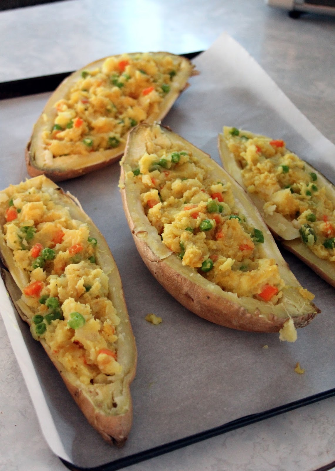 Jo and Sue: Samosa Stuffed Sweet Potato