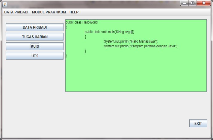 Program GUI Java (Menampilkan Text pada Text Field) ~ altertek.net