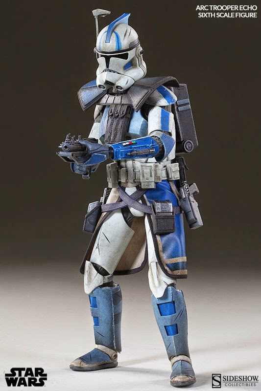 NEW 1 6 Sideshow Star Wars ARC Clone Trooper Echo Phase II Figure Kama ...