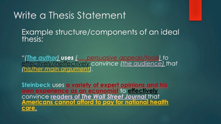 ESL 111 Academic Writing I: Day 31: Rhetorical Analysis Thesis ...