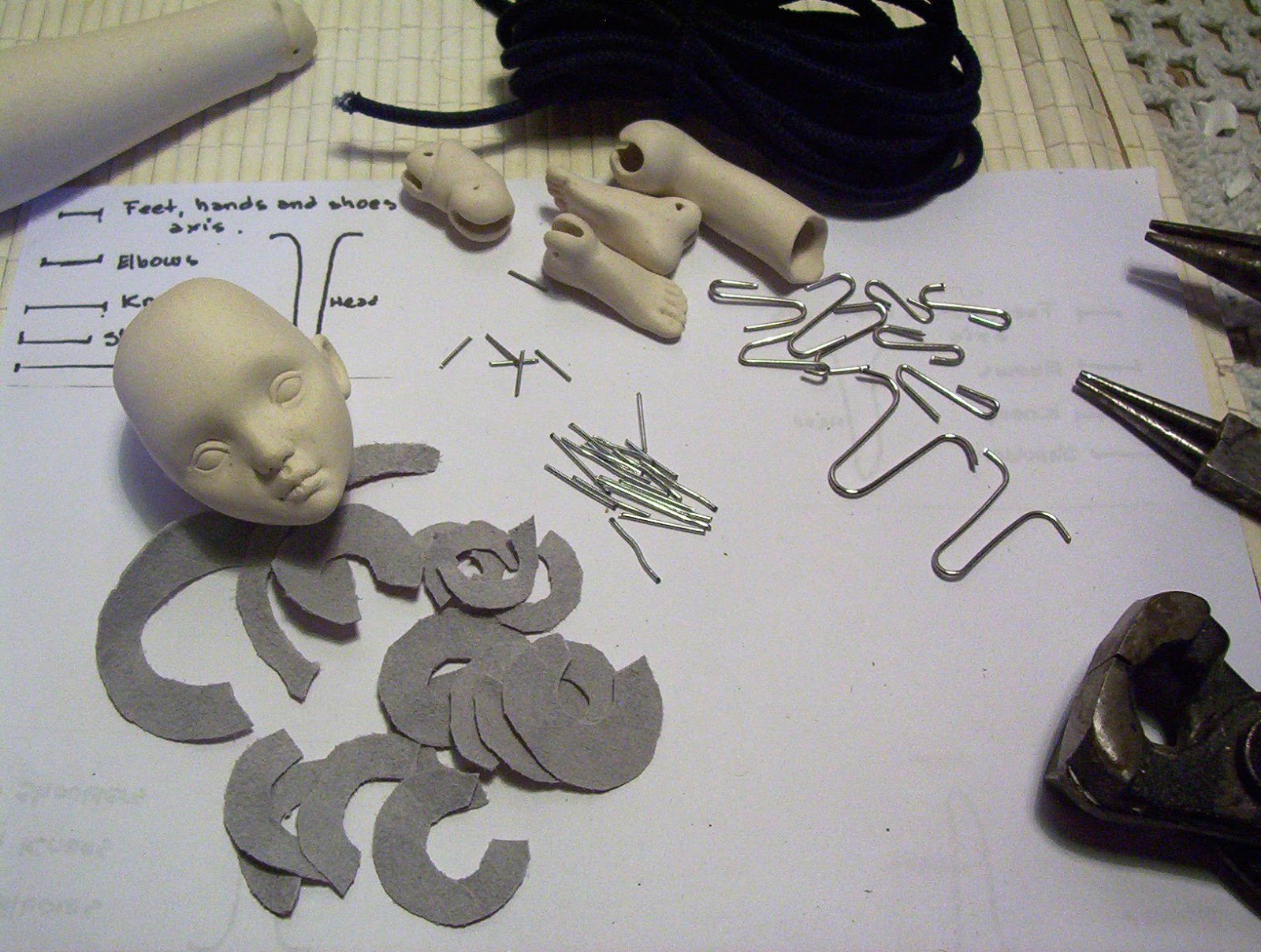 Porcelain bjd assembling tutorial, how to string your bjd doll