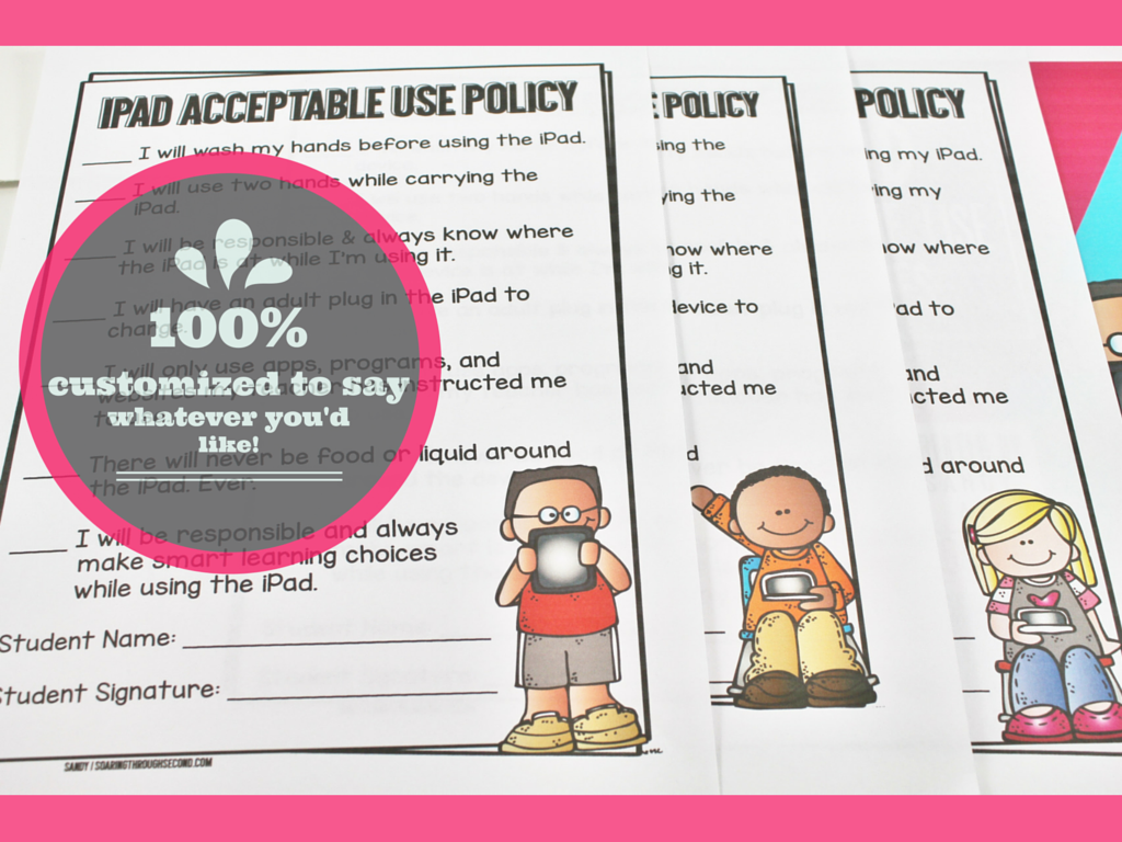 Acceptable Use Policies for Students- Updated FREEBIE! - Hello Sandy ...