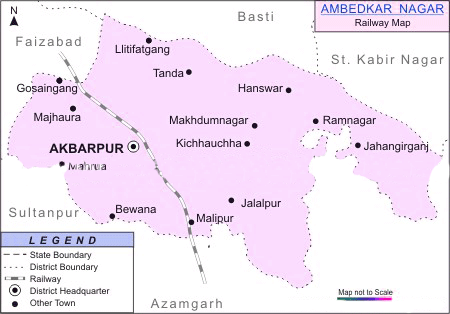 Rail-Map-india: Ambedkarnagar-railway-map