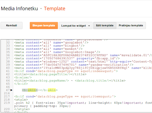 Konsep Baru Edit HTML Template Blogger ~ Bagus