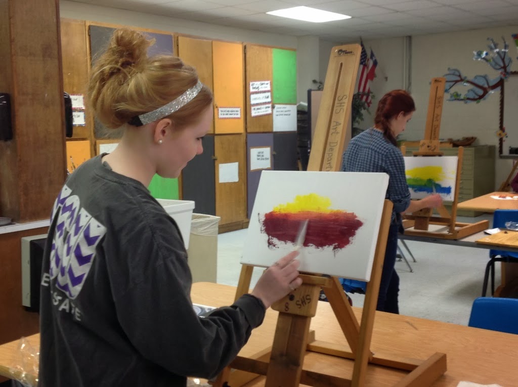 My High School Art Room: Advanced Art Students tackle Oil Paints!