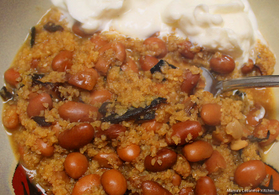 Stew of Pinto Beans and Cracked Wheat in Caramelized Onions – Mujaddara ...