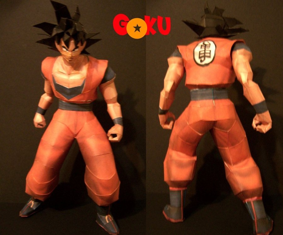 Goku (Dragon Ball) Papercraft Model - PAPEROX FREE PAPERCRAFT