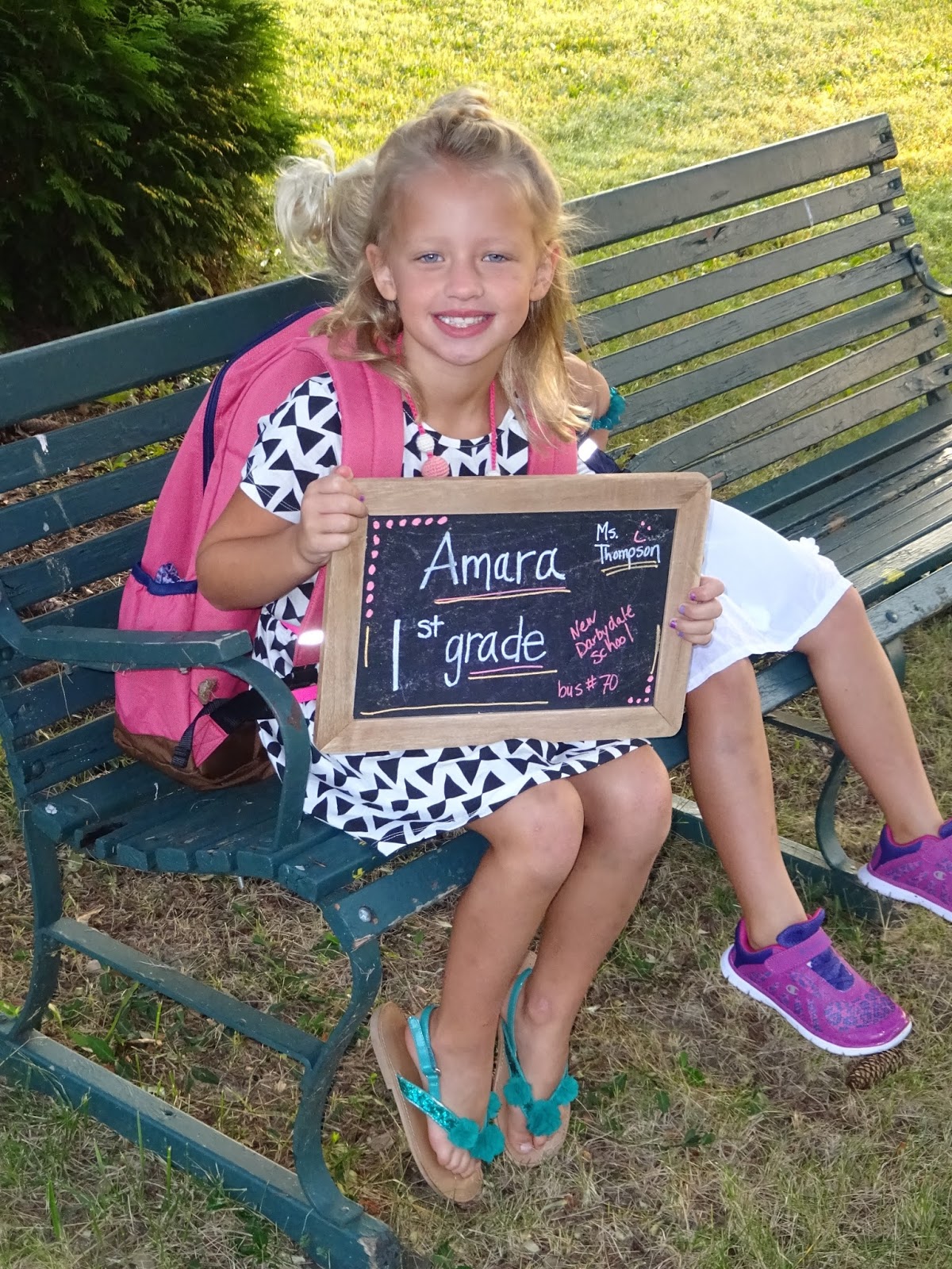 Finally Fireworks: Amara's First day of first grade