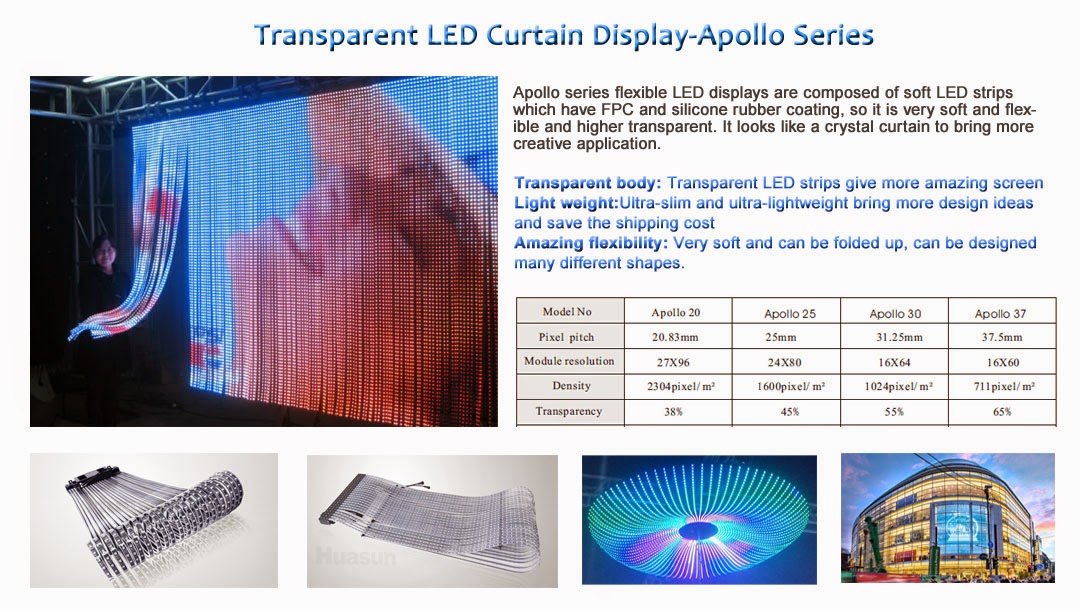 Flexible Soft LED Curtain Displays: Transparent LED Curtain Displays