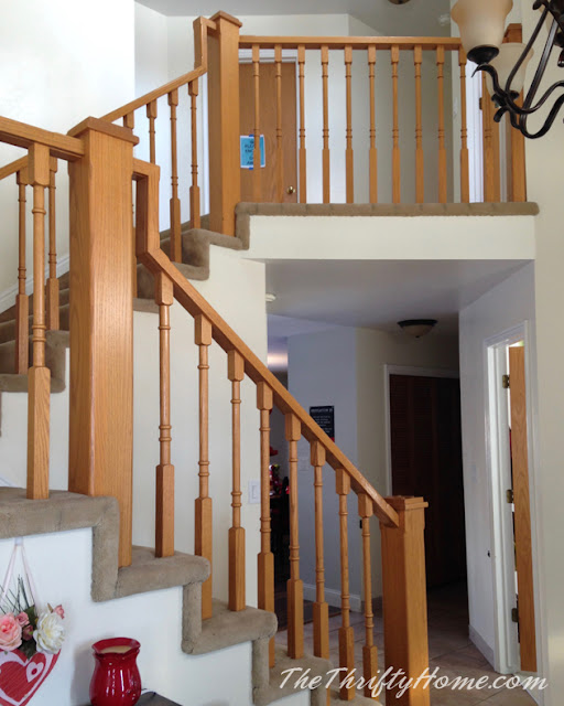 *The Thrifty Home: Refinished Banister Weekend Project
