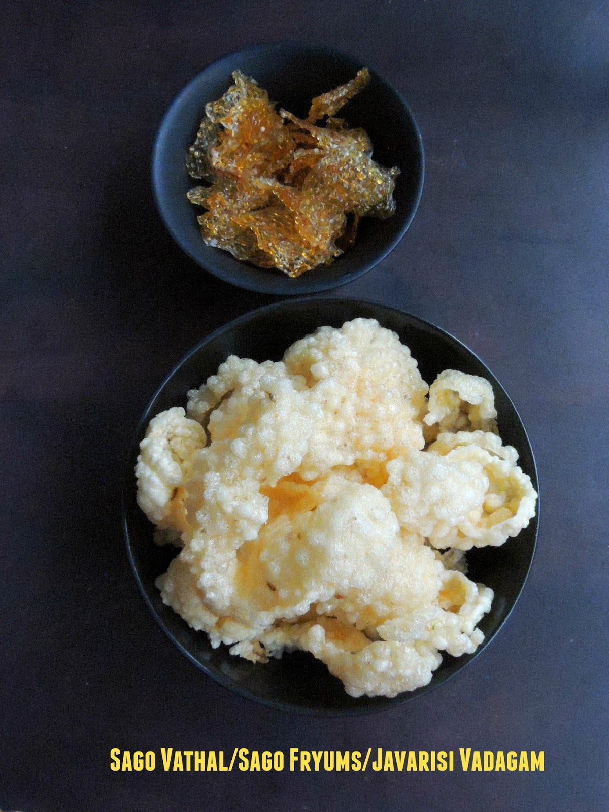 Priya's Versatile Recipes: Sago Vathal/Javvarisi Vadam/Sago Fryums ...