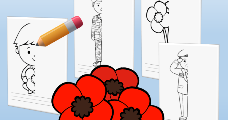 la classe de caro.: 4 dessins à finir et décrire Jour du souvenir