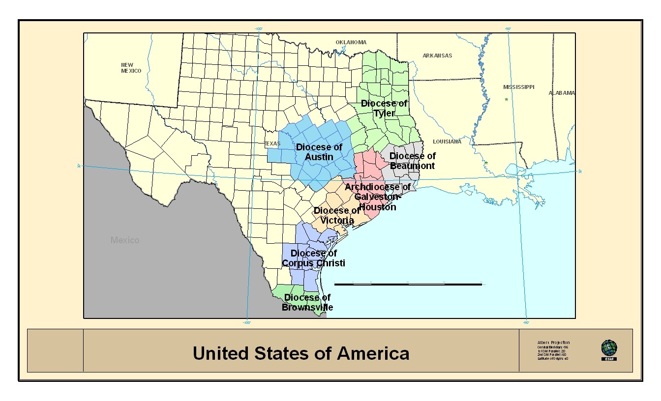 Map Of Catholic Missions In Texas