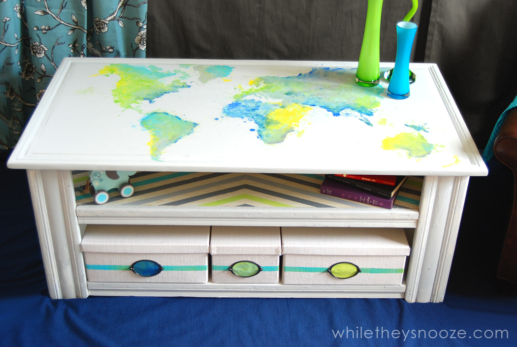 While They Snooze: DIY Map Table Tutorial