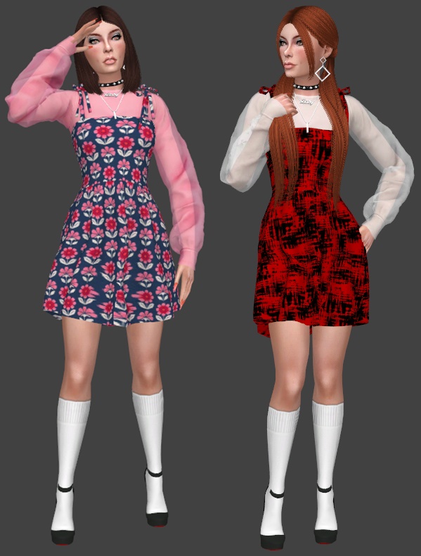 Annett's Sims 4 Welt: Experiment - NitroPanic Sheer and Dress Recolors