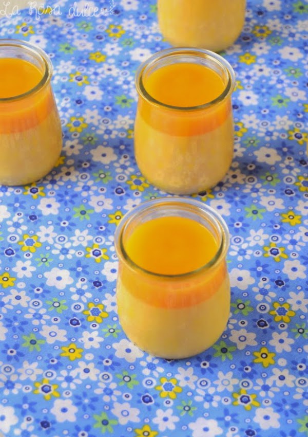 Mousse de mango en vasitos, ligera y sin lactosa - La Rosa dulce