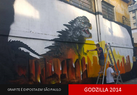 Bairro da Liberdade ganha grafite inspirada no novo Godzilla | Godzilla ...