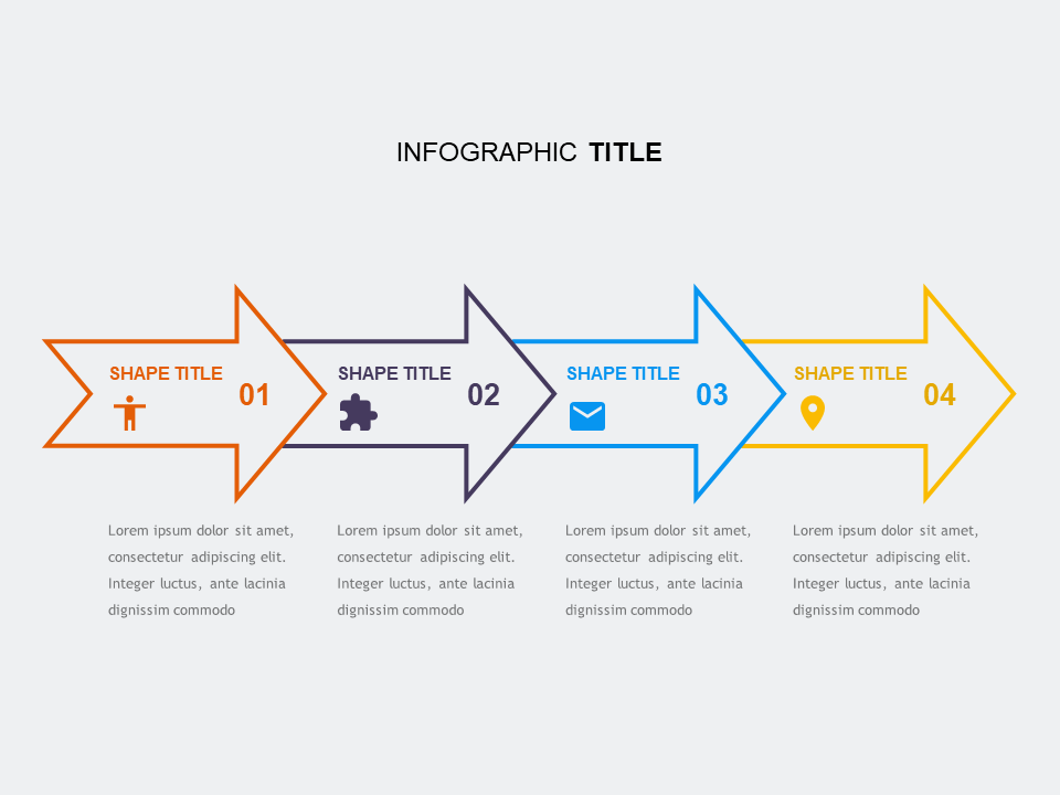 Outline Arrow Process PowerPoint Templates - PowerPoint Free