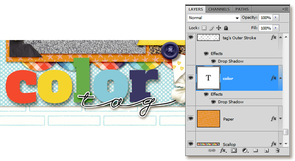 Tip for Layering Layer Styles / Scrapping with Liz